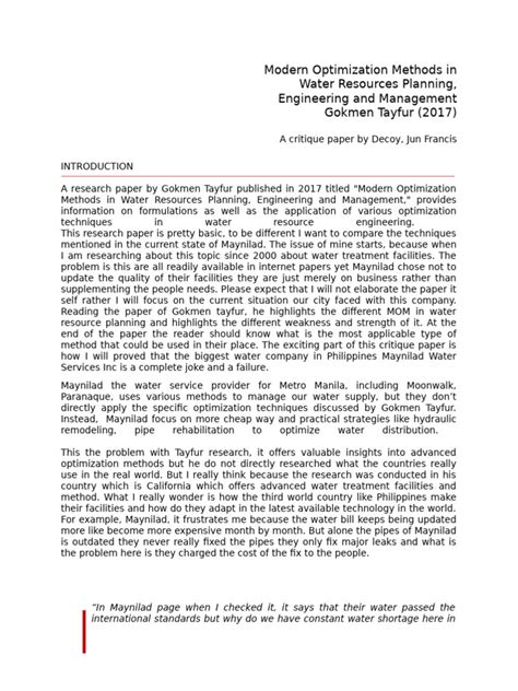 Decoy Jun Francis Crituque Paper Pdf 1997 Asian Financial Crisis