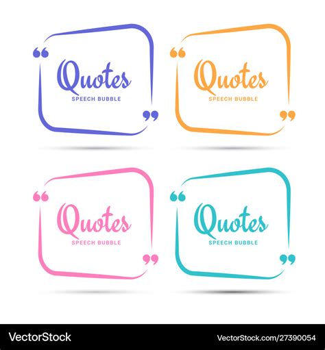 Quote Box Frame Quotation Bubble Or Quotes Vector Image
