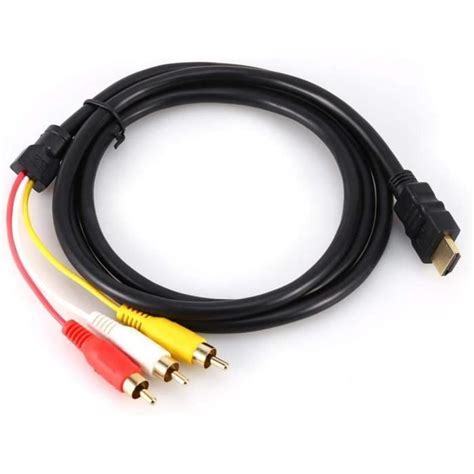 Convertisseur Rca Vers Hdmi 1 5 M 5 Pieds Hd 1080p Hdmi Mâle Vers 3