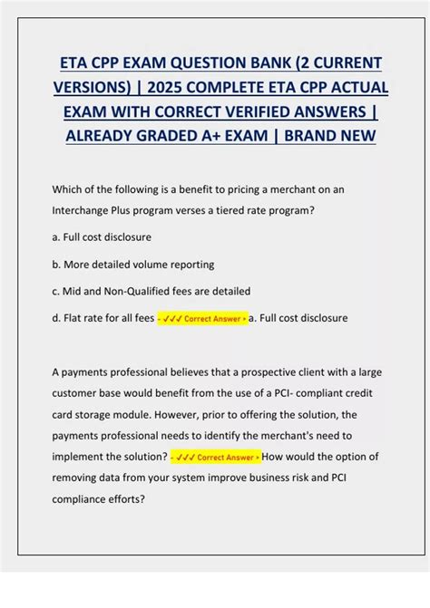 Eta Cpp Exam Question Bank 2 Current Versions 2025 Complete Eta Cpp