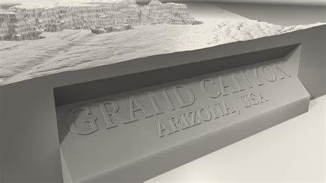 3d Printable Grand Canyon Landscape Model