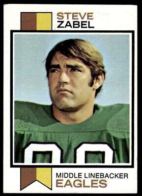 1973 Topps Steve Zabel Philadelphia Eagles 317 Ebay