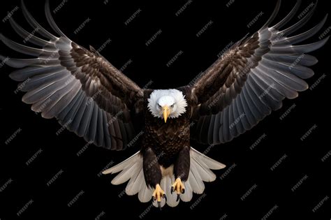 Premium Ai Image Portrait Of A Bald Eagle Wing Spread