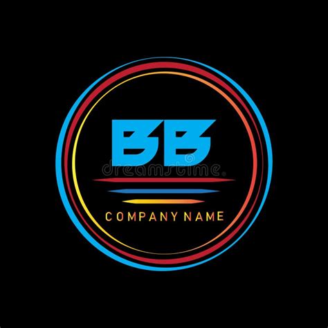 Bb Logo Design Bb Letter Logo Design On Black Background Stock