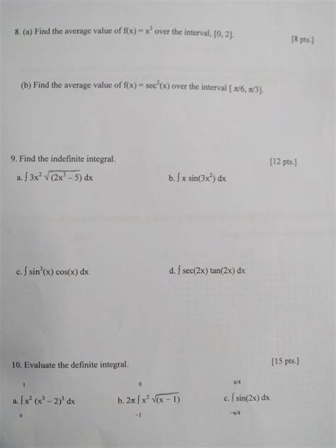 Solved A Find The Average Value Of F X X Over The Chegg