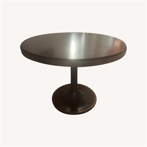 Custom Wood And Brass Tulip Table Aptdeco