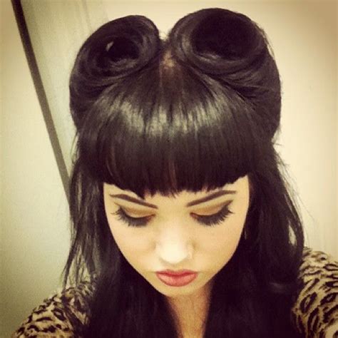Very Nice Kitten Ears Bettie Bangs Pin Up Hair Vintage Hairstyles