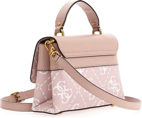 Guess Berta Mini Top Handle Flap Dames Handtas Roze