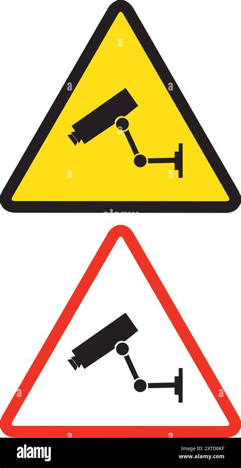 Security Camera Zone Banners On A White Background Stock Vector Image