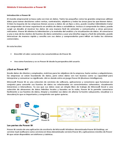 Módulo 5 Introducción A Power Bi Pdf Microsoft Azure Microsoft