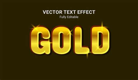 Premium Vector Golden 3d Text Effect Design