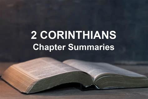 2 Corinthians Chapter Summaries 1 13