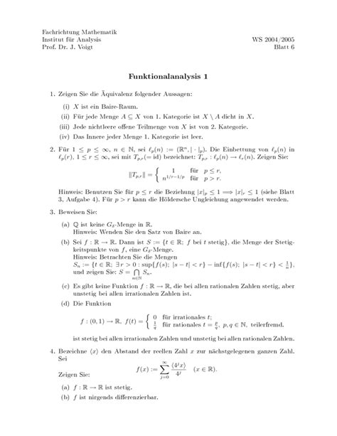 Funktionalanalysis 1