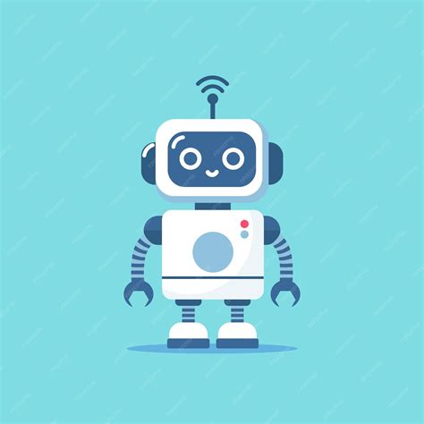 Premium Vector Cute Ai Robot Cartoon Style Illustration