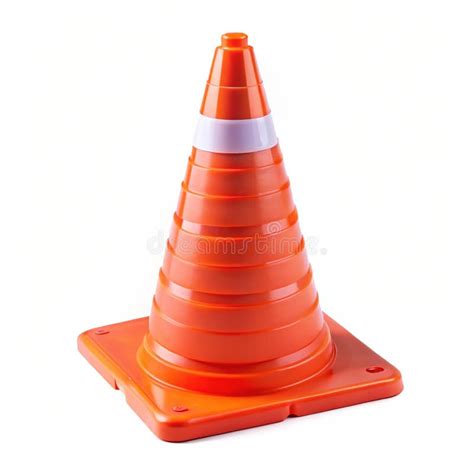 Plastic Safety Cone With A Collapsible Space Saving Design Stock