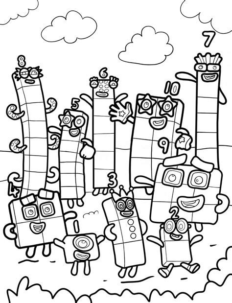 44 Numberblocks Dibujos Para Colorear Para Niños Pdf Imprimibles