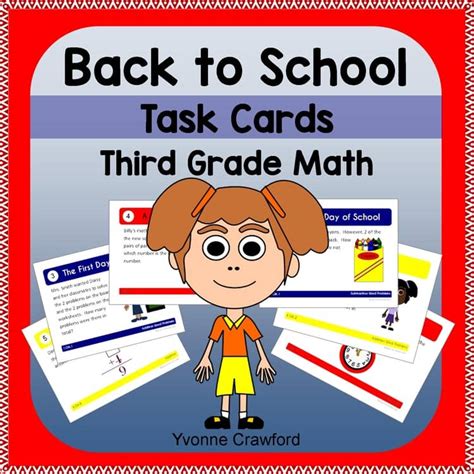 3rd Grade Math Back To School Math Task Cards Math Skills Review