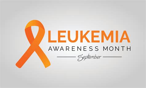 Vector Ilustración De Leucemia Conciencia Mes Con Naranja De Colores