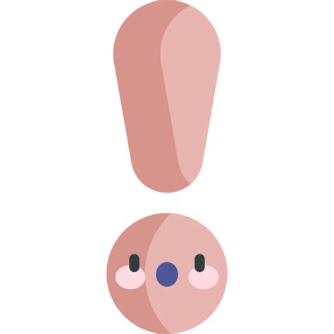 Exclamation Mark Kawaii Flat Icon