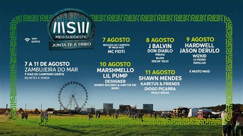 Meo Sudoeste 2017 Horarios Concertos Marcus Reid