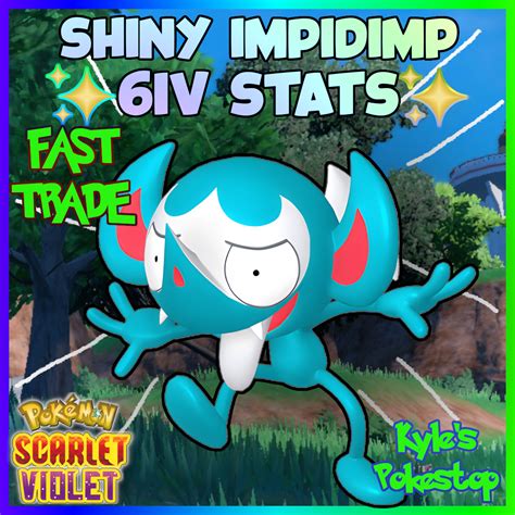 6iv Shiny Impidimp Pokemon Scarlet And Violet Evd Battle Ready 🚀 Fast