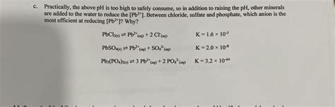 Solved Practically The Above Ph Is Too High To Safely