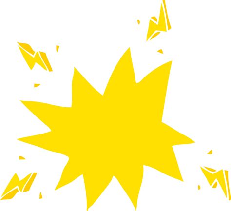 Flat Color Illustration Of A Cartoon Electrical Sparks 12158613 Vector Art At Vecteezy
