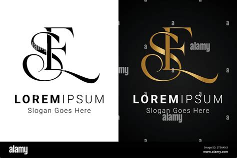 Luxury Initial Es Or Se Monogram Text Letter Logo Design Stock Vector Image And Art Alamy
