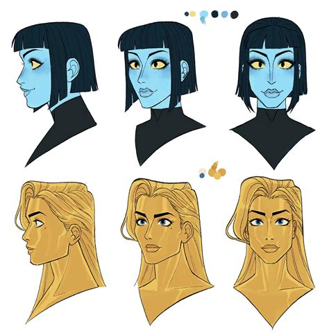 Facial Model Sheets Pt 3 Hecate And Hera Runpopularloreolympus