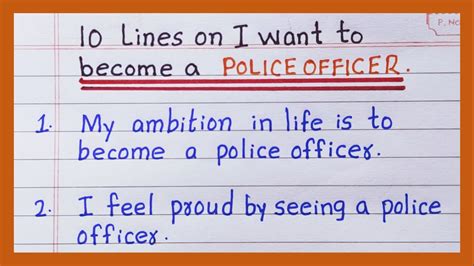 I Want To Become A Police Officer Essay My Ambition Few Lines On I Want To Become A Police