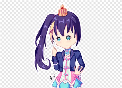 Tinywars Bizurk Software Black Hair Hime Cut Lani Purple Blue Png
