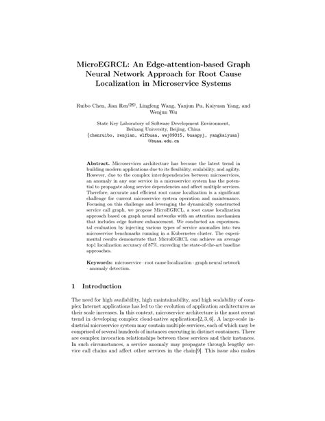 Pdf Microegrcl An Edge Attention Based Graph Neural Network Approach For Root Cause