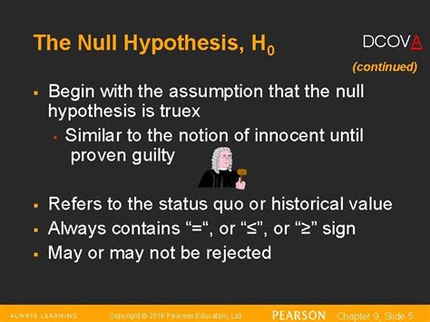 Chapter 9 Fundamentals Of Hypothesis Testing Onesample Tests