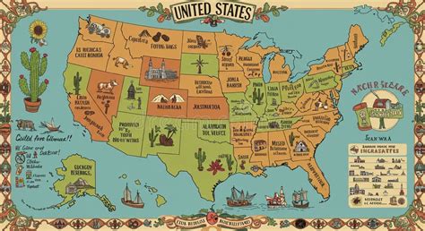United States Map Names Stock Illustrations 2137 United States Map