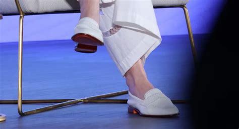 Emily Blunt Makes A Fashion Statement In All White And Santoni Penny