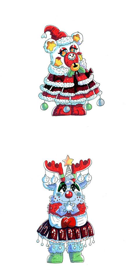 Christmas Gals By Konpeitobread On Deviantart