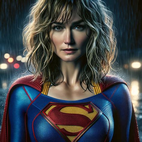 Supergirl Watching Over The Rainy City By Wbatson99 On Deviantart