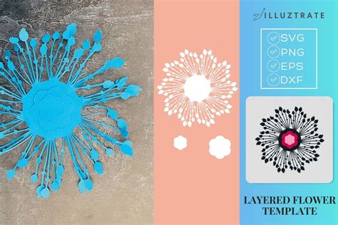 Paper Cutting Flower Template Floral Graphic By Illuztrate · Creative