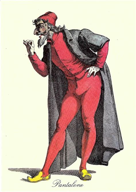 Italian Commedia Dellarte Pantalone Postcard To Frame Mail Or Use In