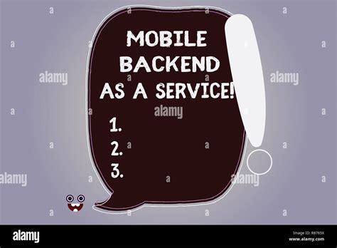 Word Writing Text Mobile Backend As A Service Business Concept For