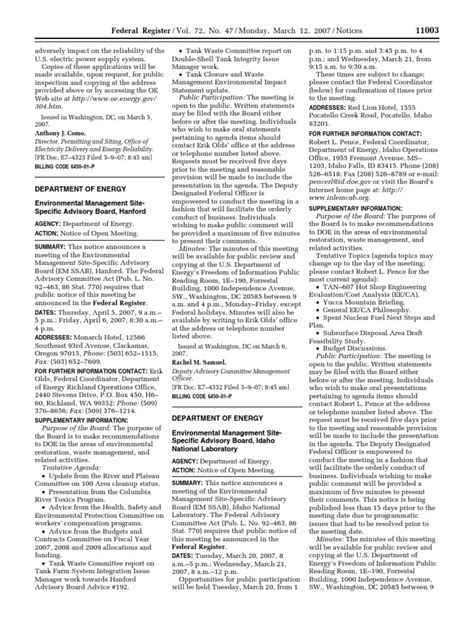 Notice Electricity Export And Import Authorizations Permits Etc