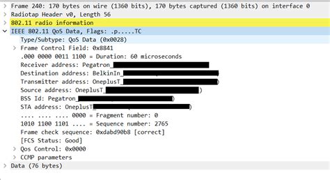 Replicate Wireshark Capture Of 80211 Qos Packet In Scapy Stack Overflow
