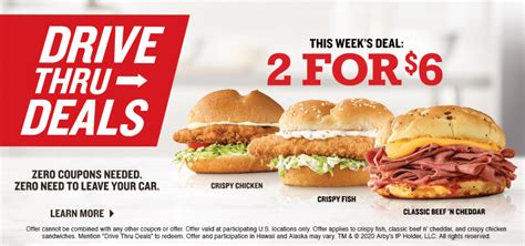 Arbys Specials And Menu Deals
