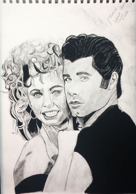 Grease ️ Sketches Male Sketch Art