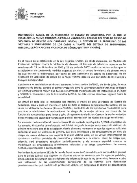 Ises 4 2019 Sistema Viogen Pdf Ministerio Departamento De Gobierno Policía