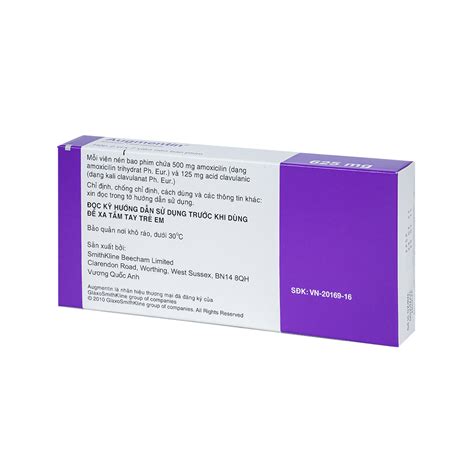 Augmentin Tab 625mg 2x7s 14 Viên Hộp Gsk Pharma Cevpharma Ghch Kim