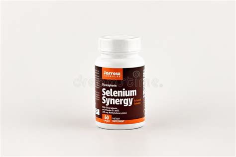 Selenium Synergy Capsules In The Jar Dietary Supplement Editorial Photo Editorial Photography