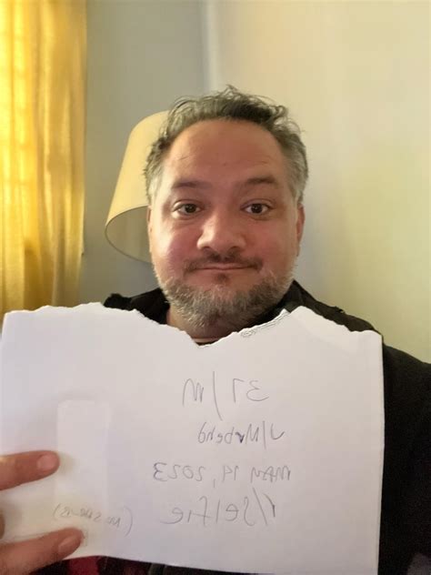 Verification Photo Age 37 R Selfie