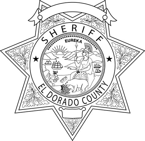 Artstation El Dorado County California Sheriff Badge Vector Outline