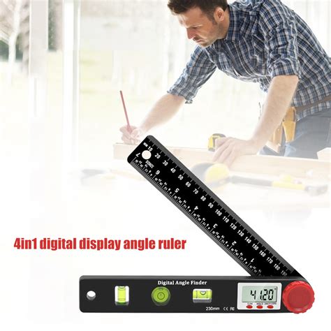 4 In 1 Digital Protractor Level Angle Finder Test Ruler For Woodworking